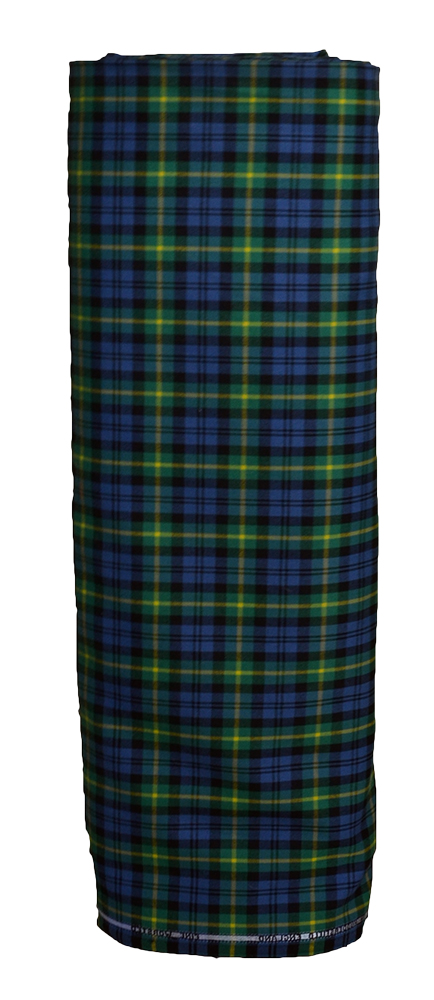 Muted Blue and Muted green tartan cloth - woven in Scotland