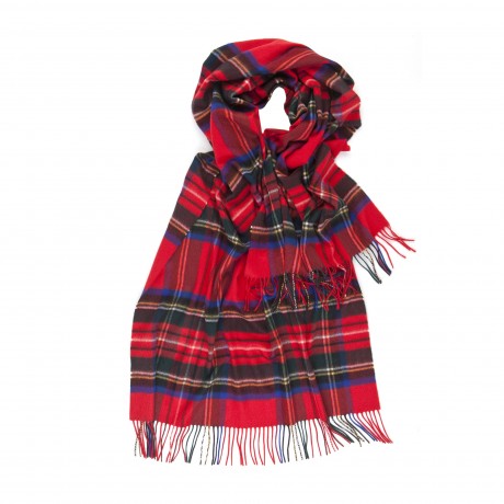 F & A Hill Hilltop cashmere tartan stole