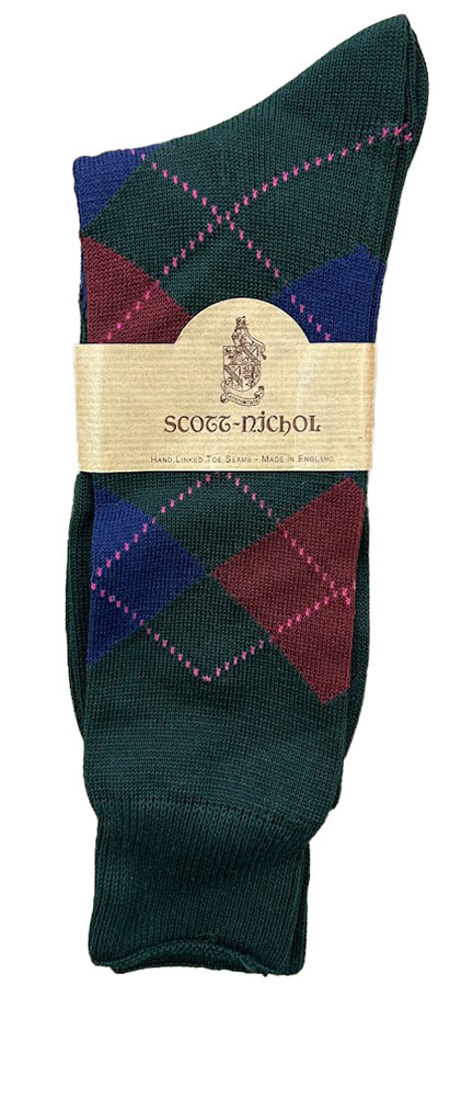 Scott Nichol Mens Argyle Socks - Made in England