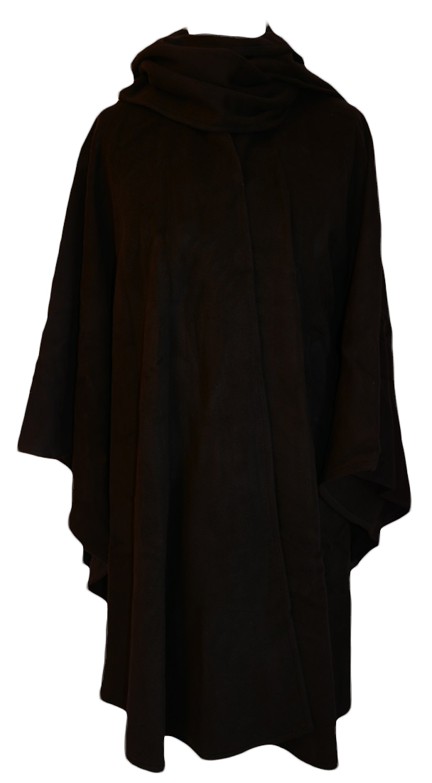 Peter James Wool and Cashmere cape Black