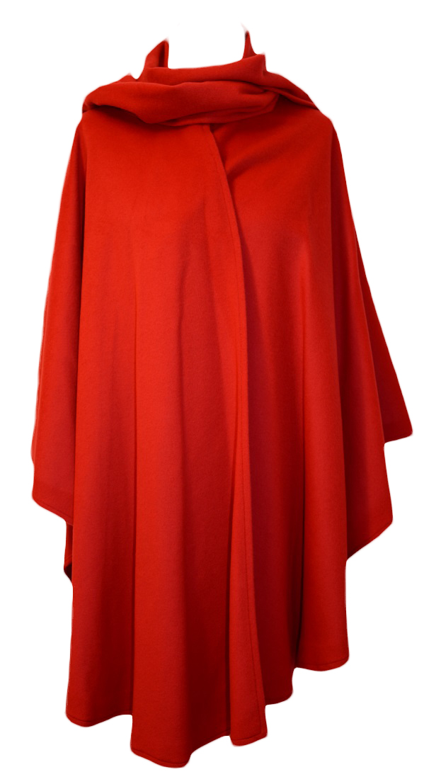 Peter James Wool and Cashmere cape Red